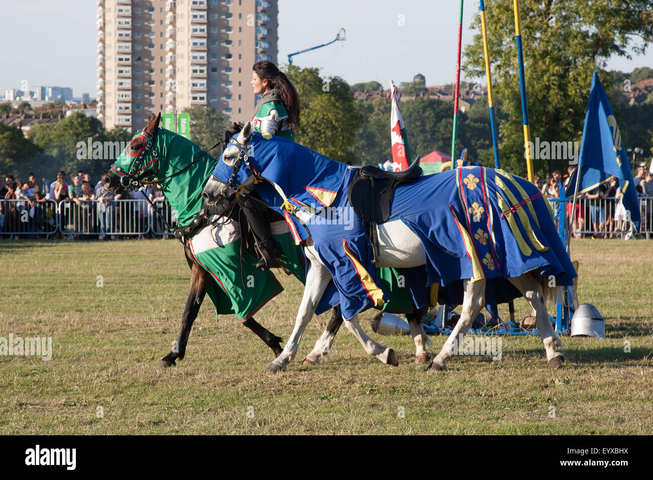 Medieval knights jousting competition Lambeth Country show Brockwell ...
