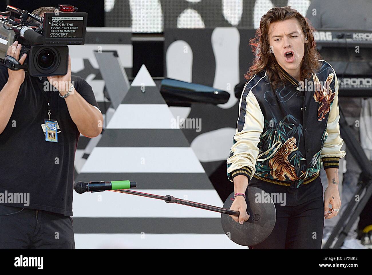 New York, NY, USA. 4th Aug, 2015. Harry Styles, One Direction on stage ...