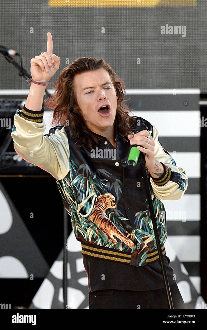 New York, NY, USA. 4th Aug, 2015. Harry Styles, One Direction on stage ...