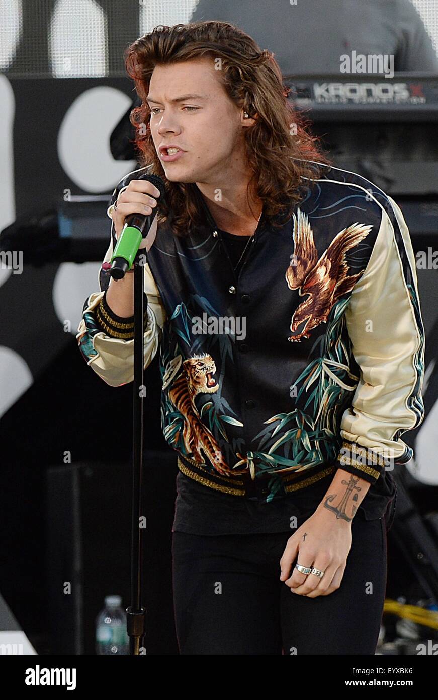 New York, NY, USA. 4th Aug, 2015. Harry Styles, One Direction on stage ...