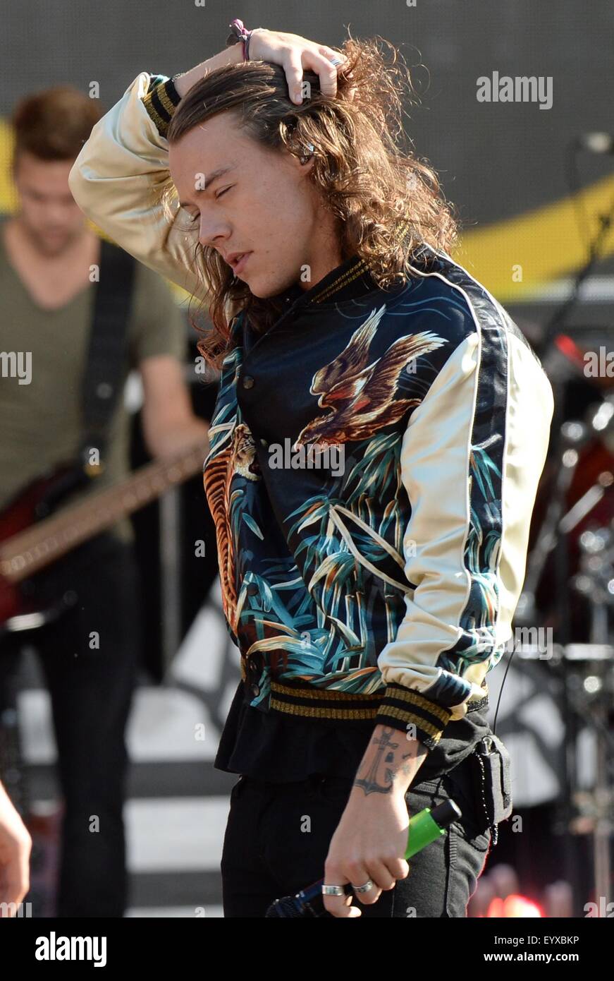 New York, NY, USA. 4th Aug, 2015. Harry Styles, One Direction on stage ...