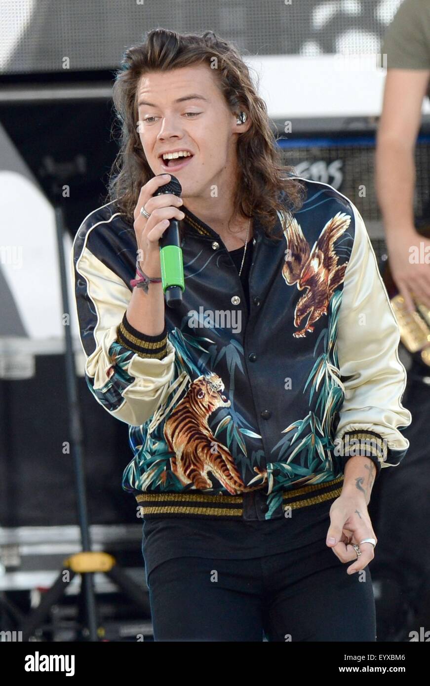 New York, NY, USA. 4th Aug, 2015. Harry Styles, One Direction on stage ...