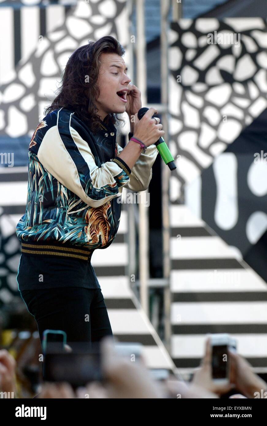New York, NY, USA. 4th Aug, 2015. Harry Styles, One Direction on stage ...