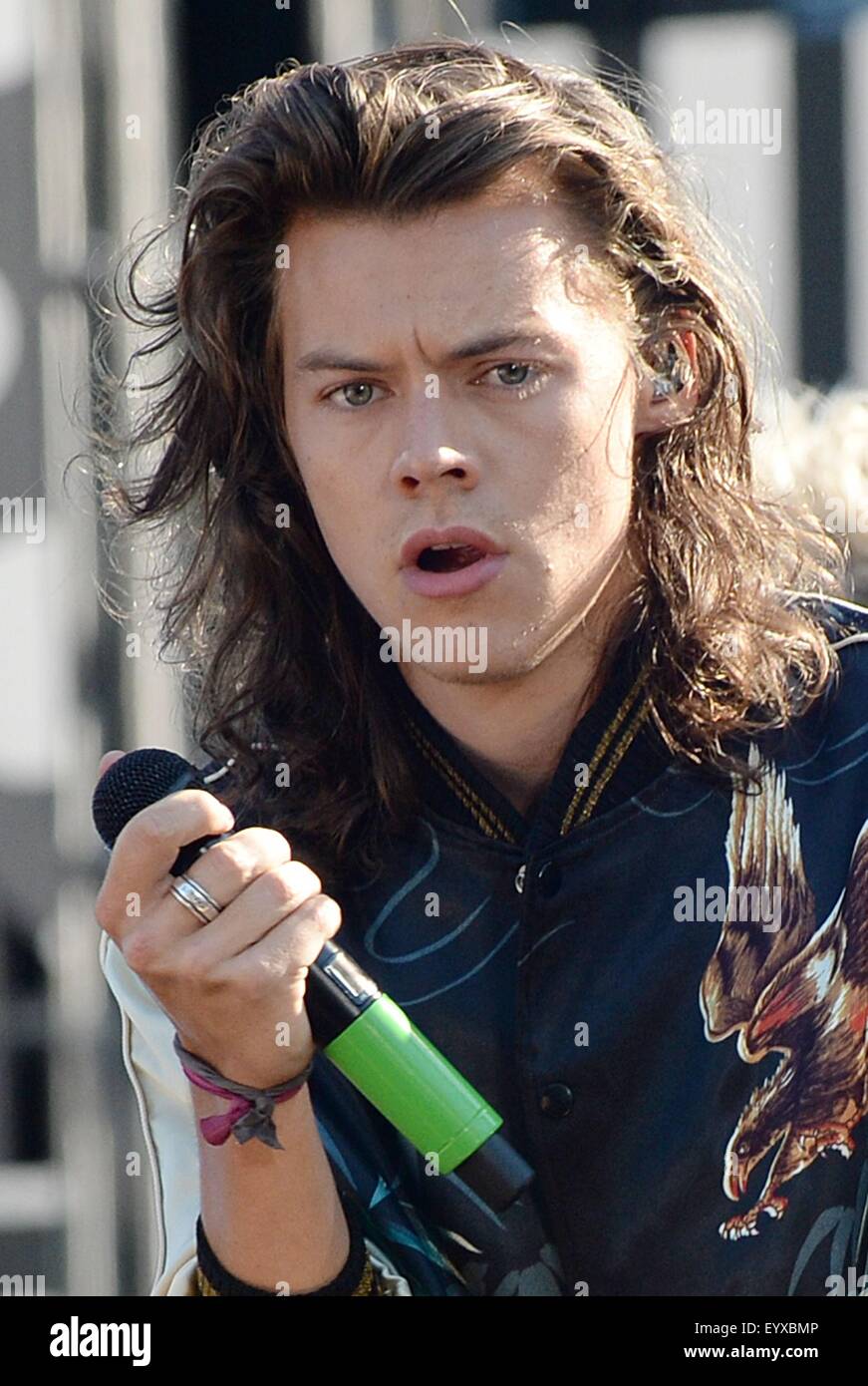 New York, NY, USA. 4th Aug, 2015. Harry Styles, One Direction on stage ...