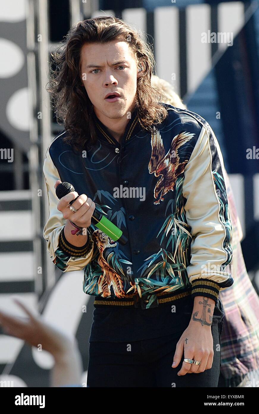 New York, NY, USA. 4th Aug, 2015. Harry Styles, One Direction on stage ...