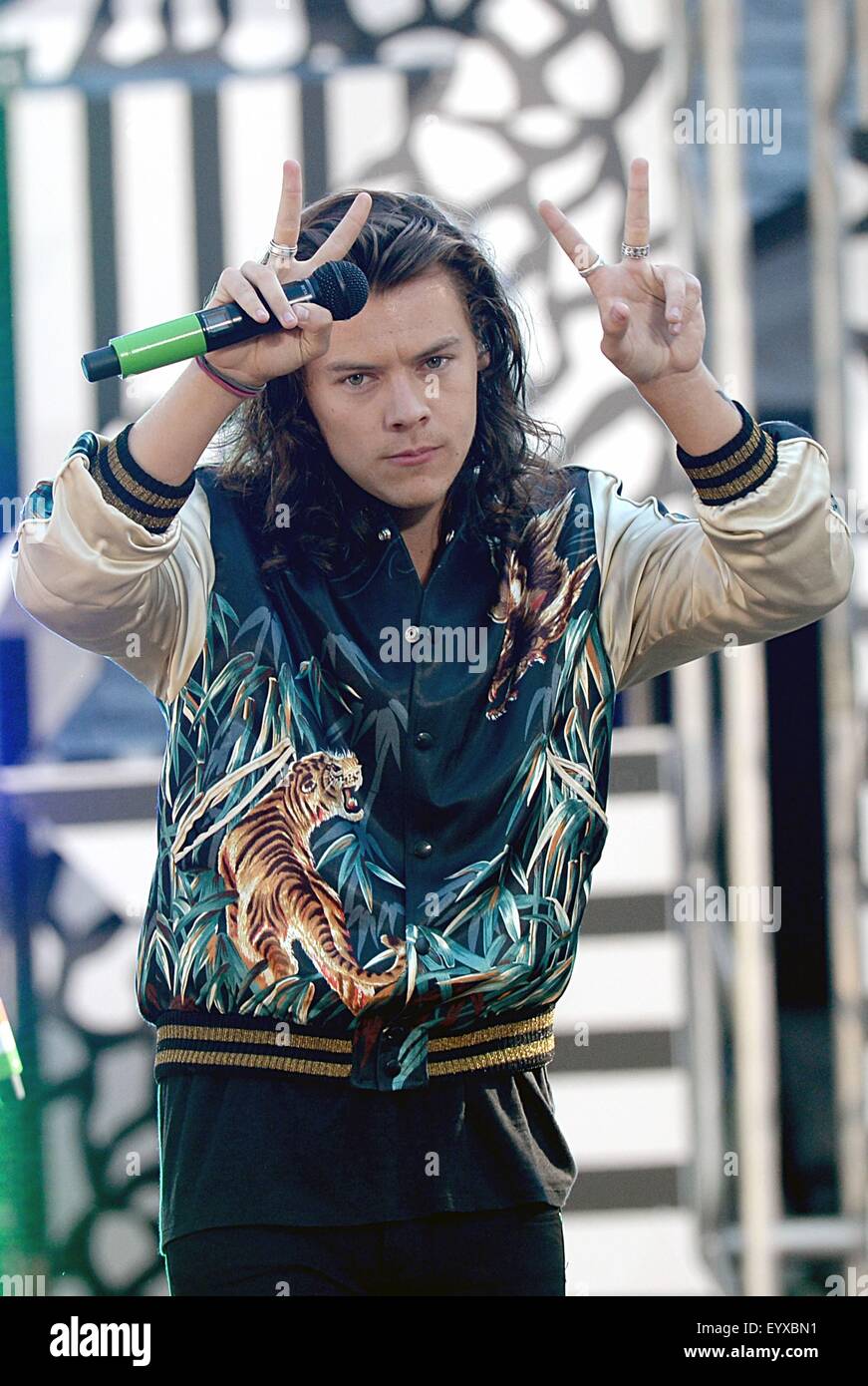 New York, NY, USA. 4th Aug, 2015. Harry Styles, One Direction on stage ...