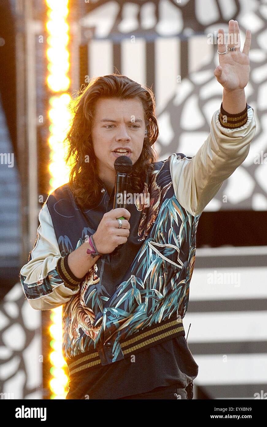New York, NY, USA. 4th Aug, 2015. Harry Styles, One Direction on stage ...