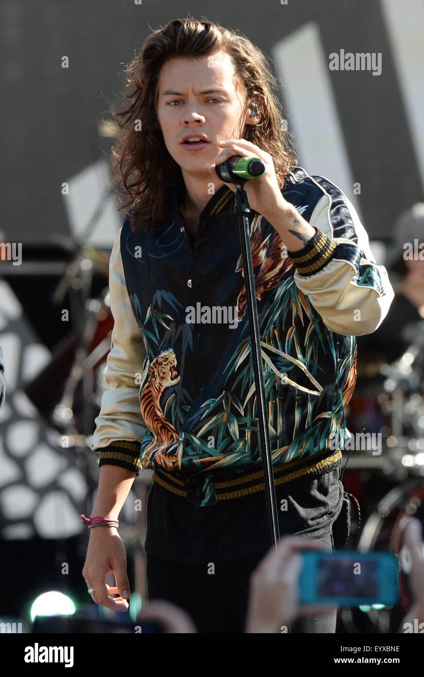 New York, NY, USA. 4th Aug, 2015. Harry Styles, One Direction on stage ...
