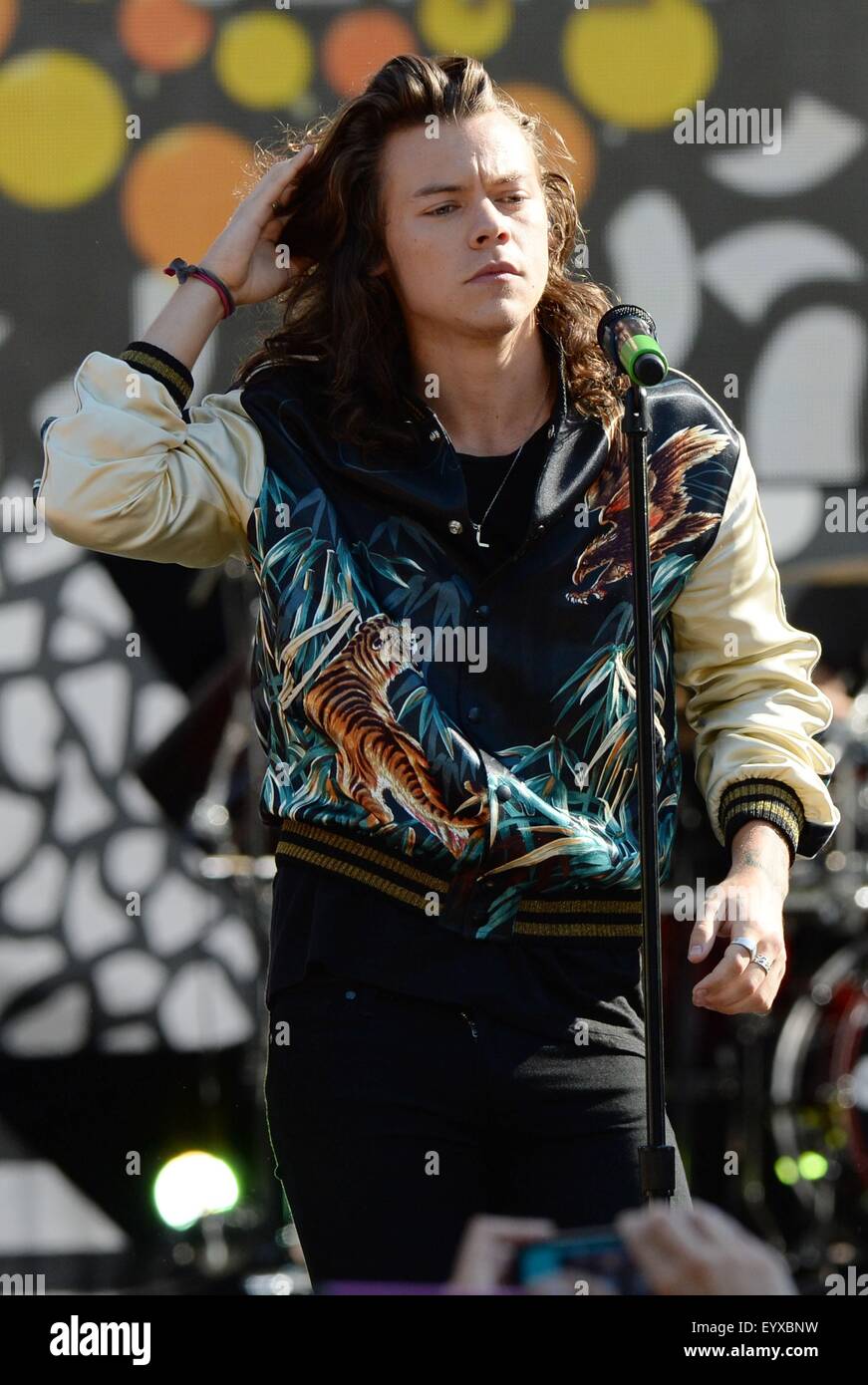 New York, NY, USA. 4th Aug, 2015. Harry Styles, One Direction on stage ...