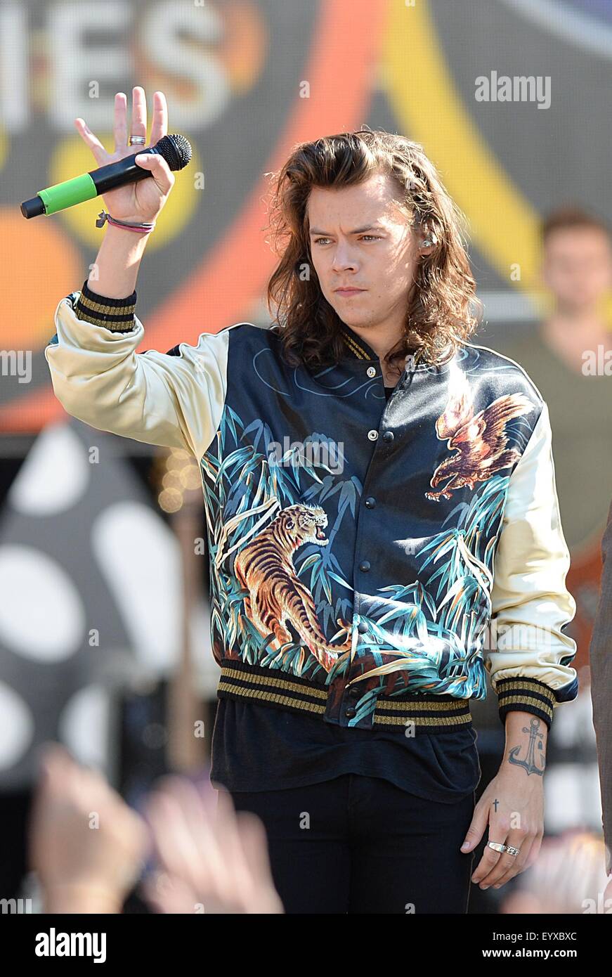 New York, NY, USA. 4th Aug, 2015. Harry Styles, One Direction on stage ...