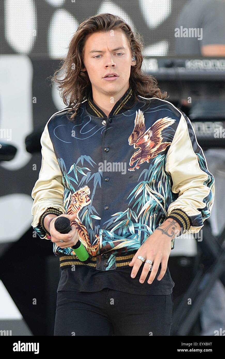 New York, NY, USA. 4th Aug, 2015. Harry Styles, One Direction on stage ...