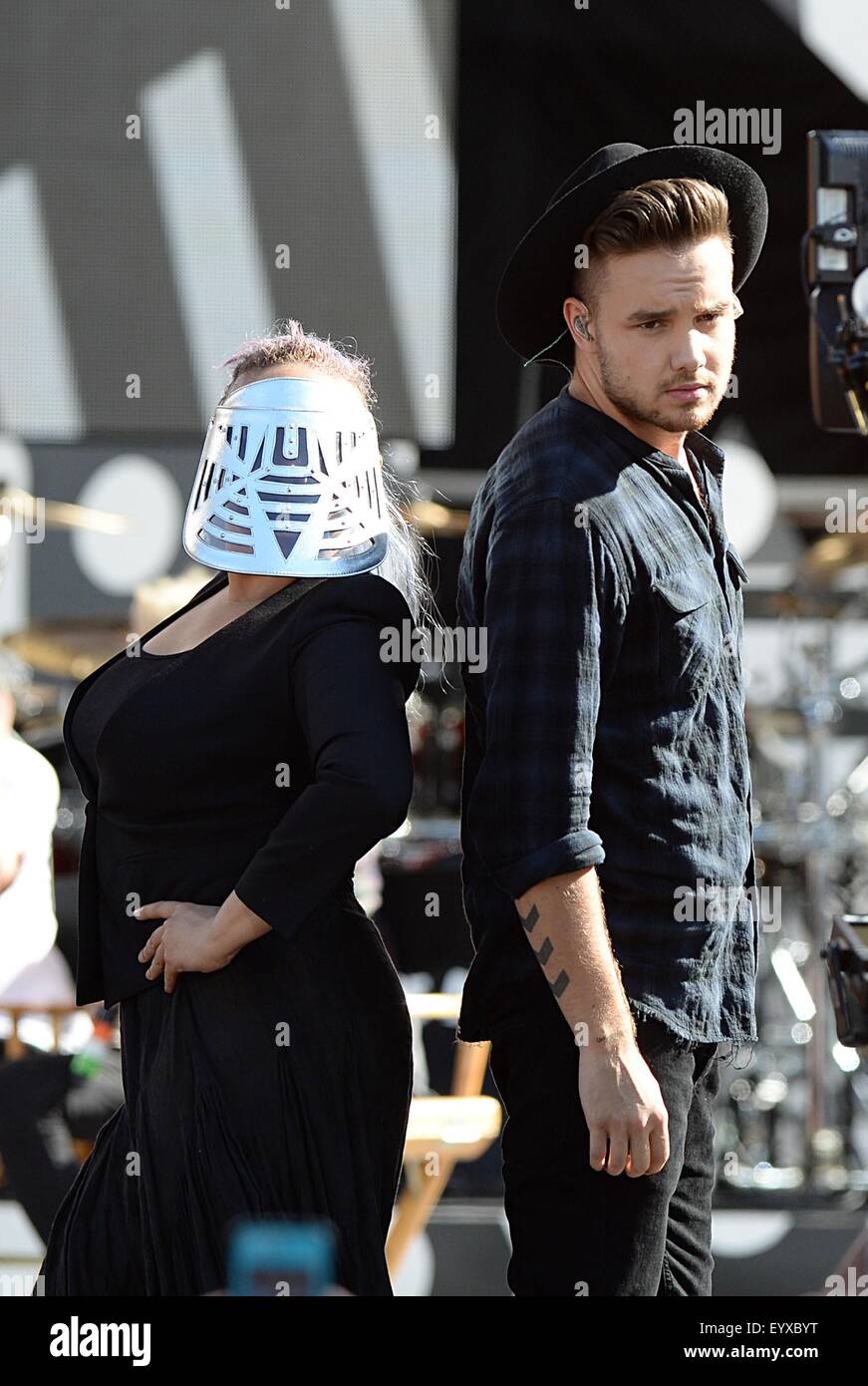 New York, NY, USA. 4th Aug, 2015. Raven-Symoné, Liam Payne on stage for ...