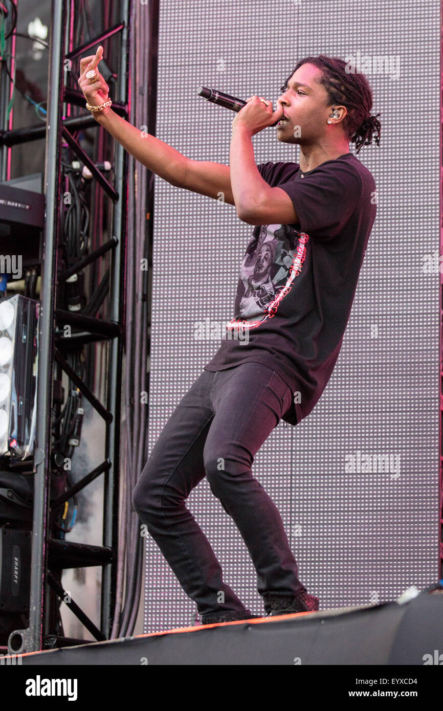 Chicago, Illinois, USA. 2nd Aug, 2015. Rapper ASAP ROCKY performs live ...