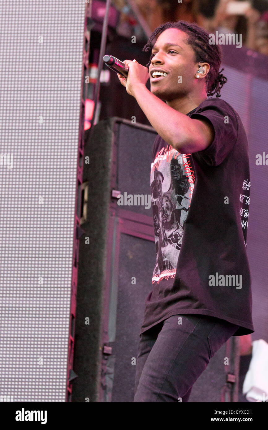 Chicago, Illinois, USA. 2nd Aug, 2015. Rapper ASAP ROCKY performs live ...