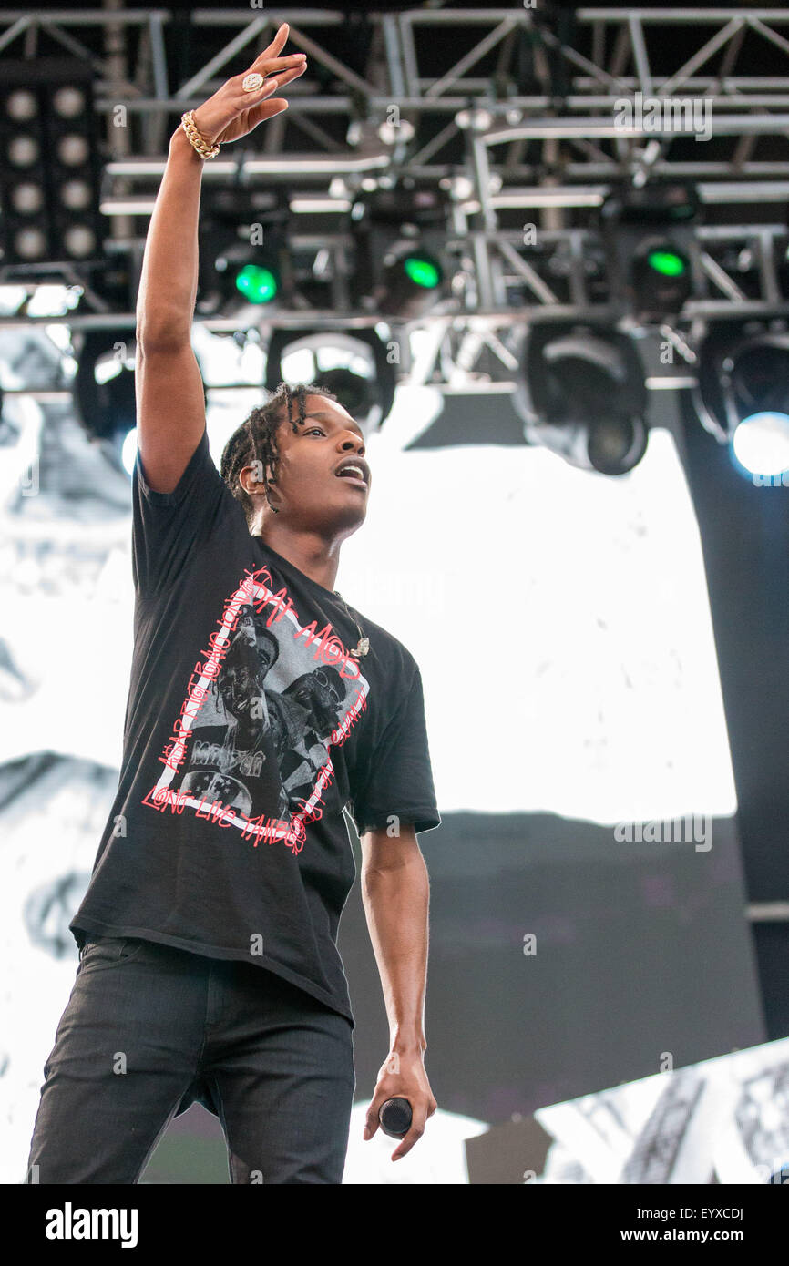 Chicago, Illinois, USA. 2nd Aug, 2015. Rapper ASAP ROCKY performs live ...