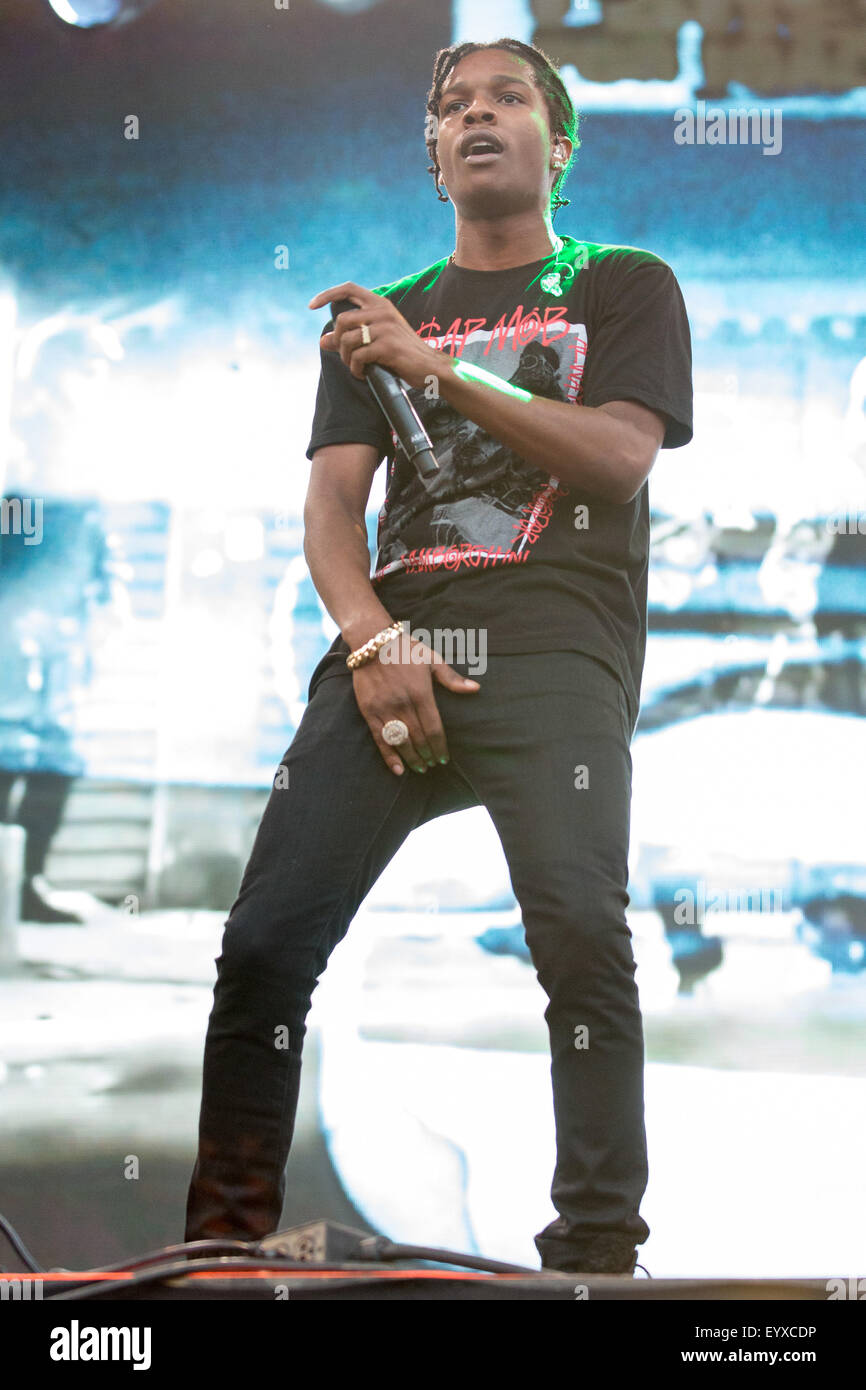 Chicago, Illinois, USA. 2nd Aug, 2015. Rapper ASAP ROCKY performs live ...