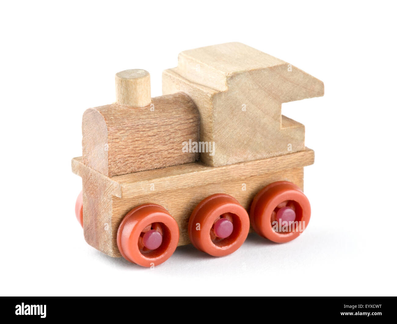 Toy train on the white background Stock Photo - Alamy