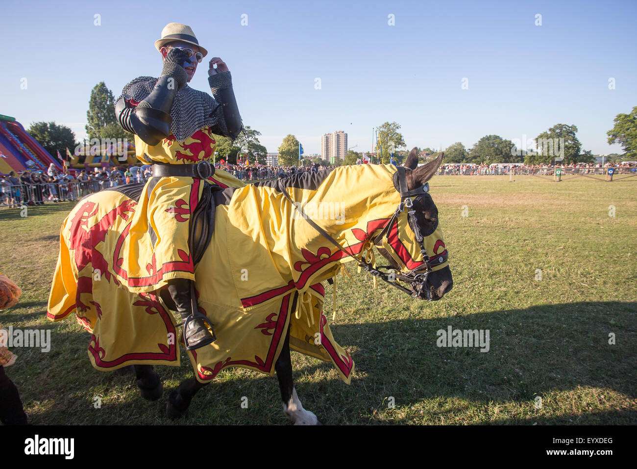 Medieval knights jousting competition Lambeth Country show Brockwell ...