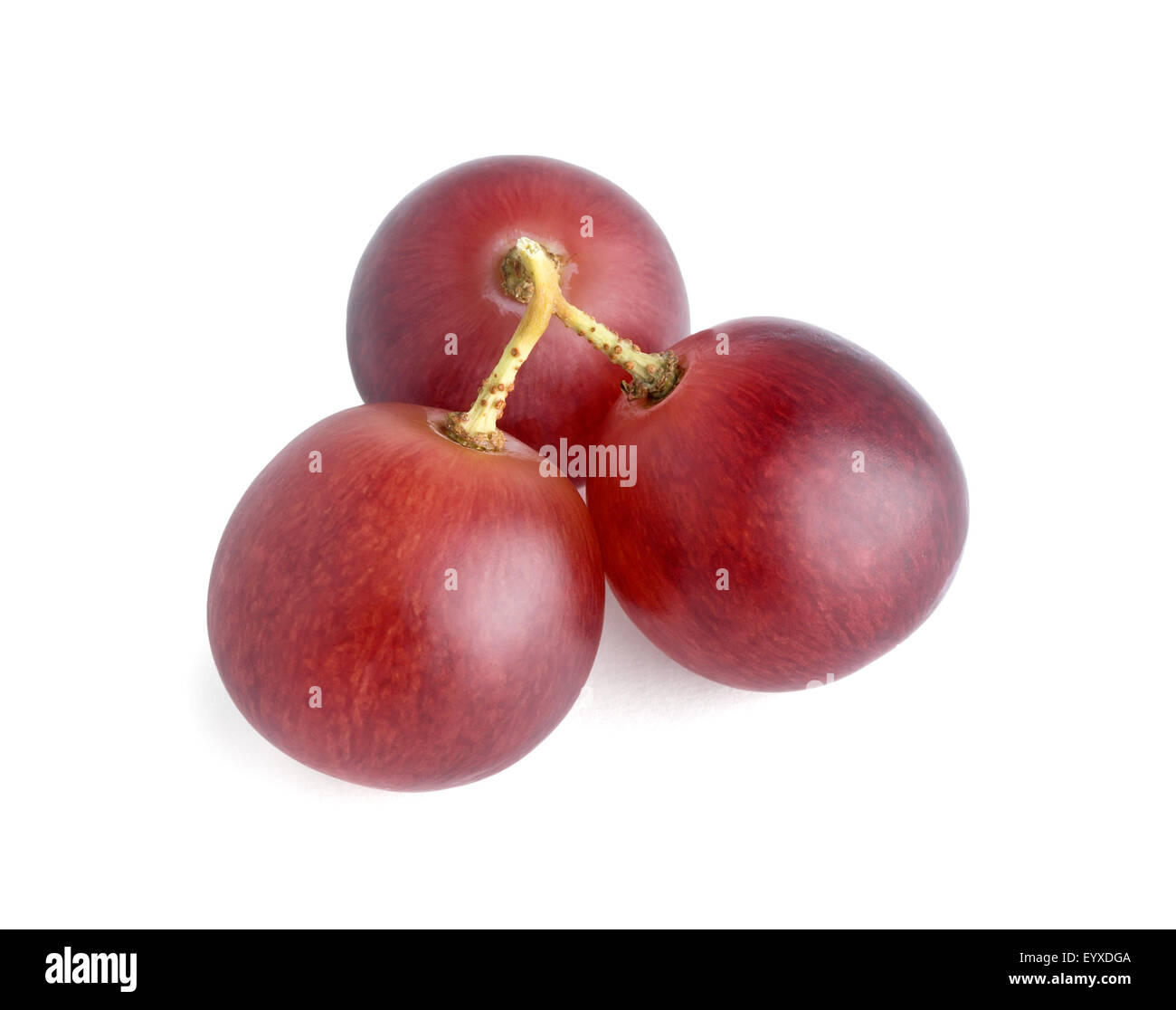 Red grape on white background Stock Photo - Alamy