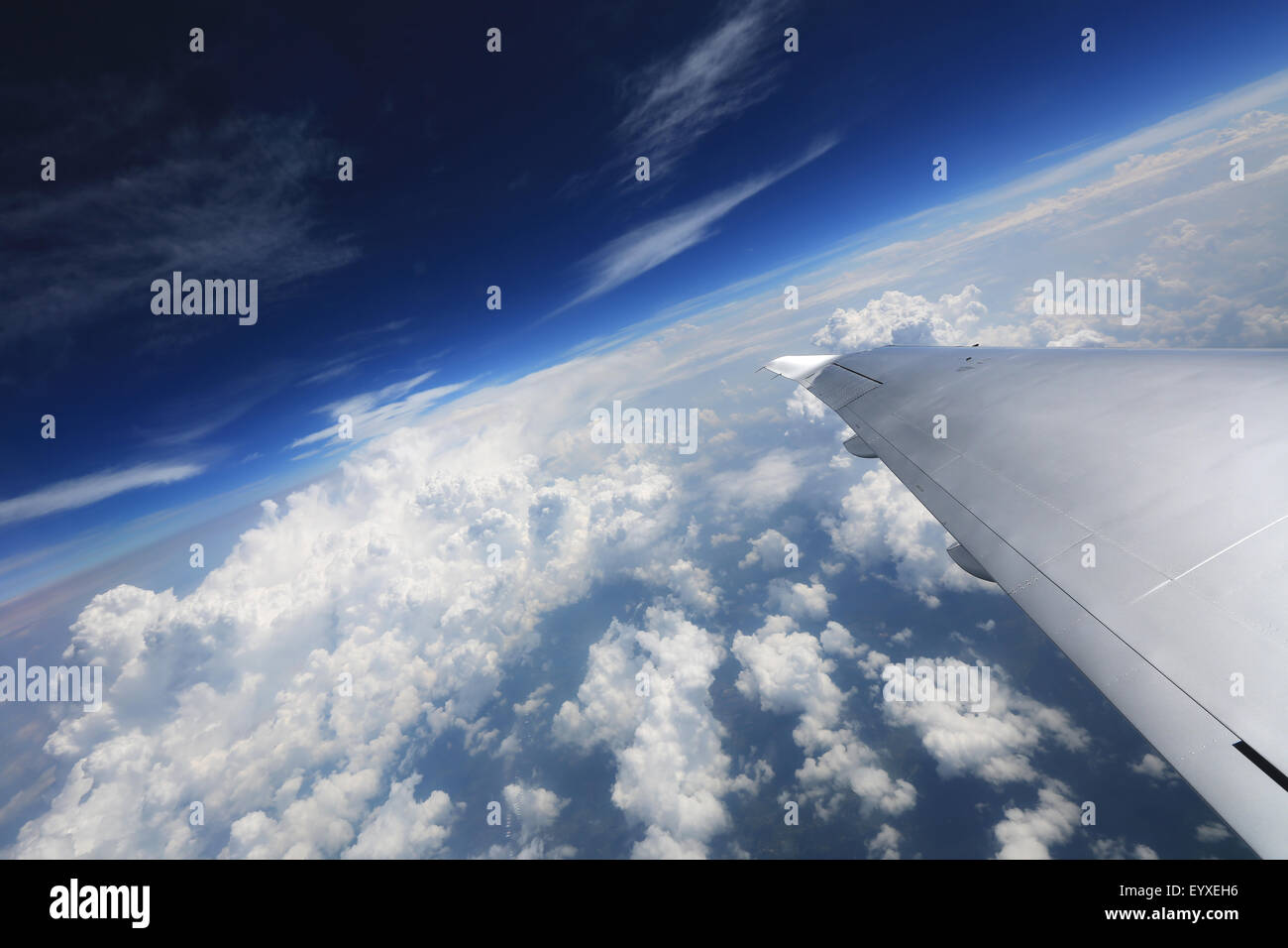 Aircraft wing on the clouds,flying background Croatia Stock Photo - Alamy
