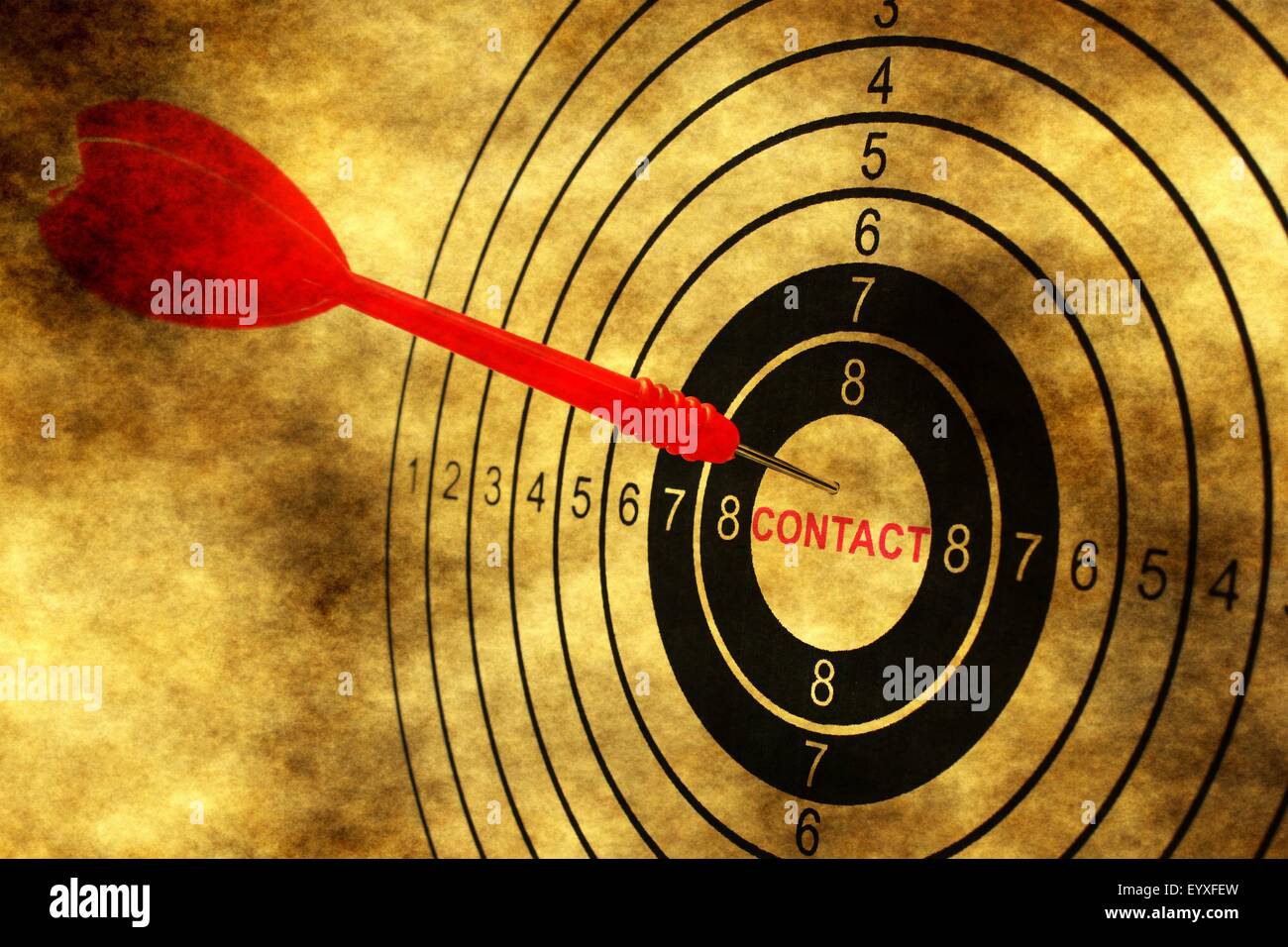 Contact target on grunge background Stock Photo - Alamy