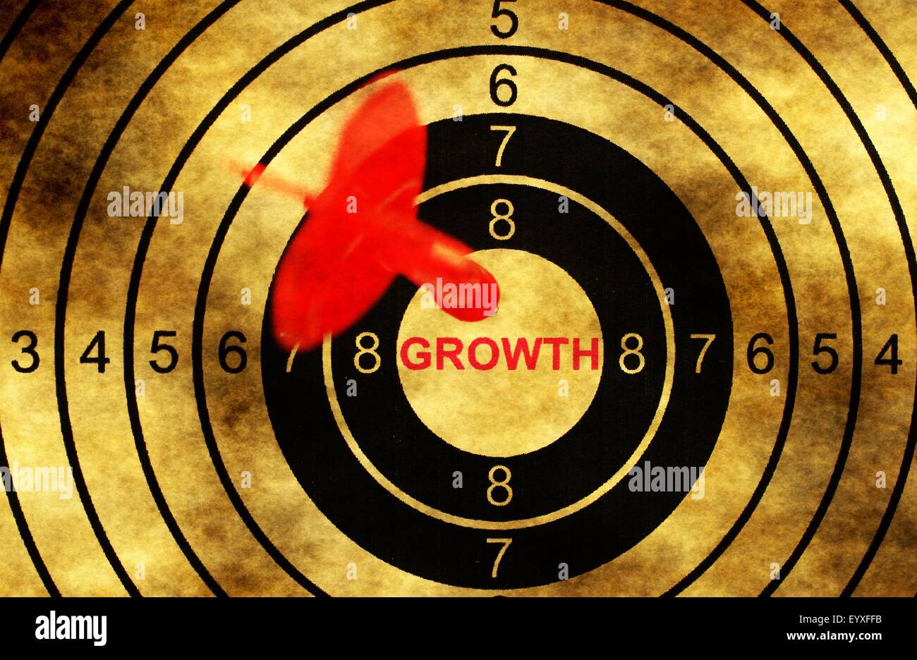 Growth target on grunge background Stock Photo - Alamy