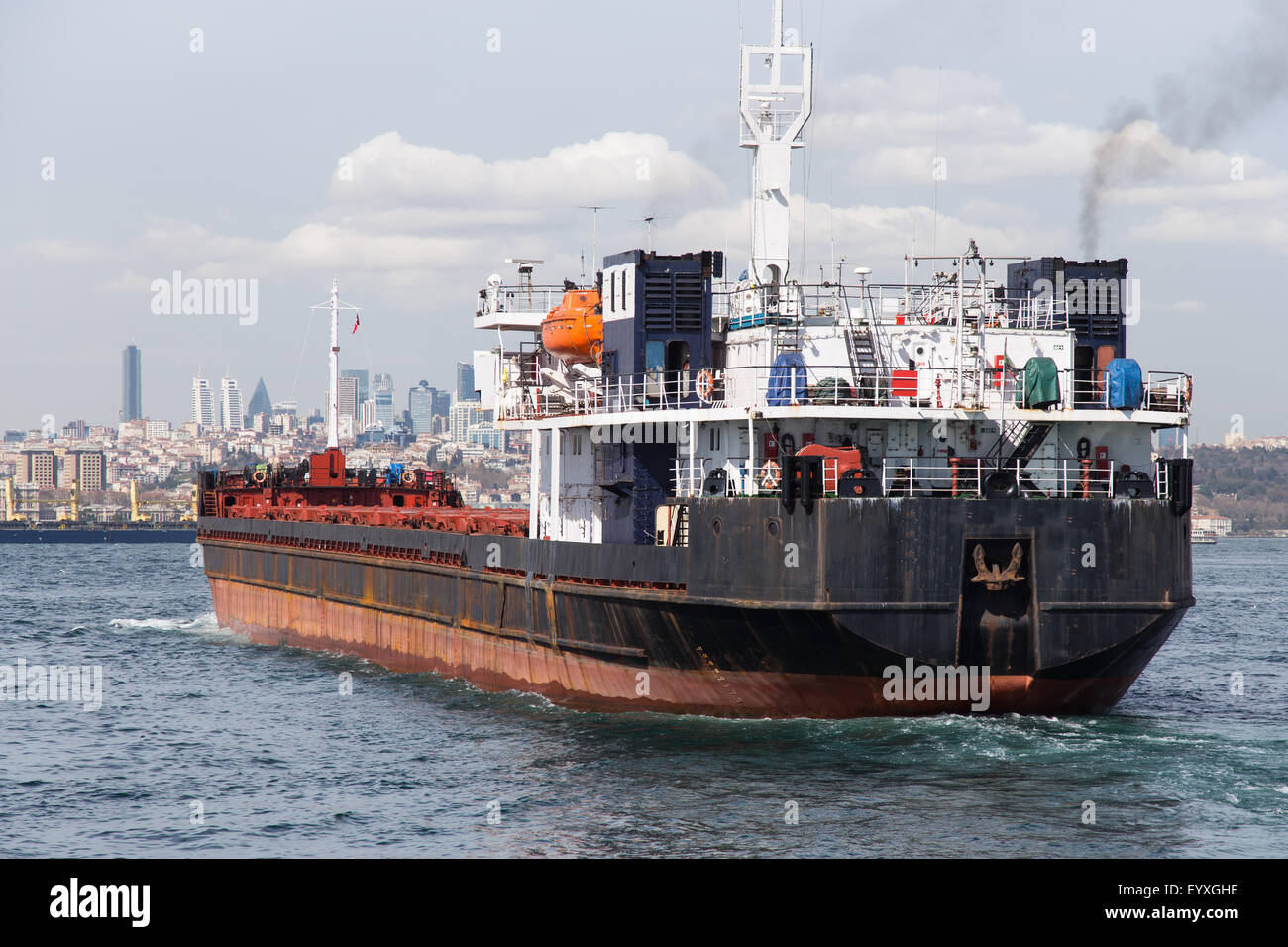 A cargo ship carrying goods between ports Stock Photo - Alamy