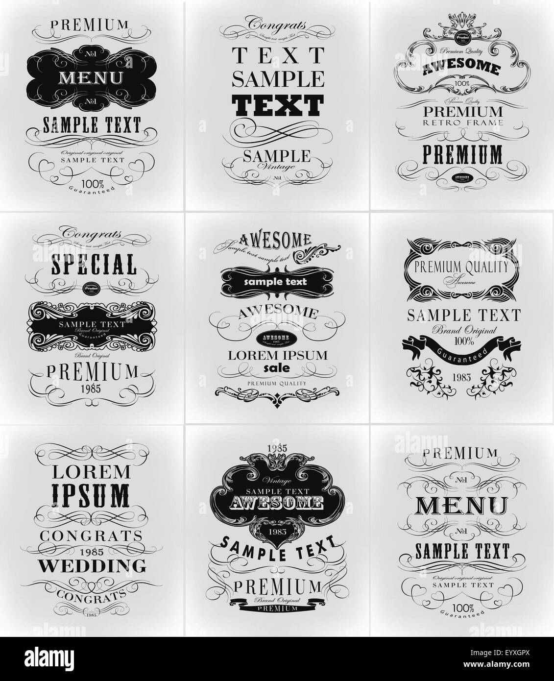 calligraphic design elements Stock Vector Image & Art - Alamy