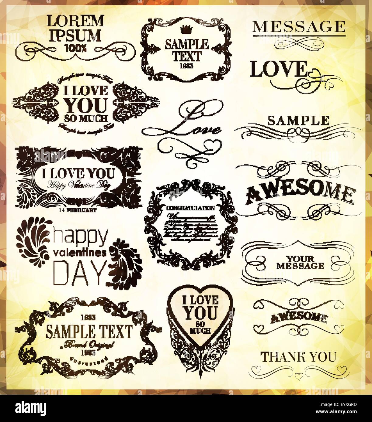 calligraphic design elements Stock Vector Image & Art - Alamy