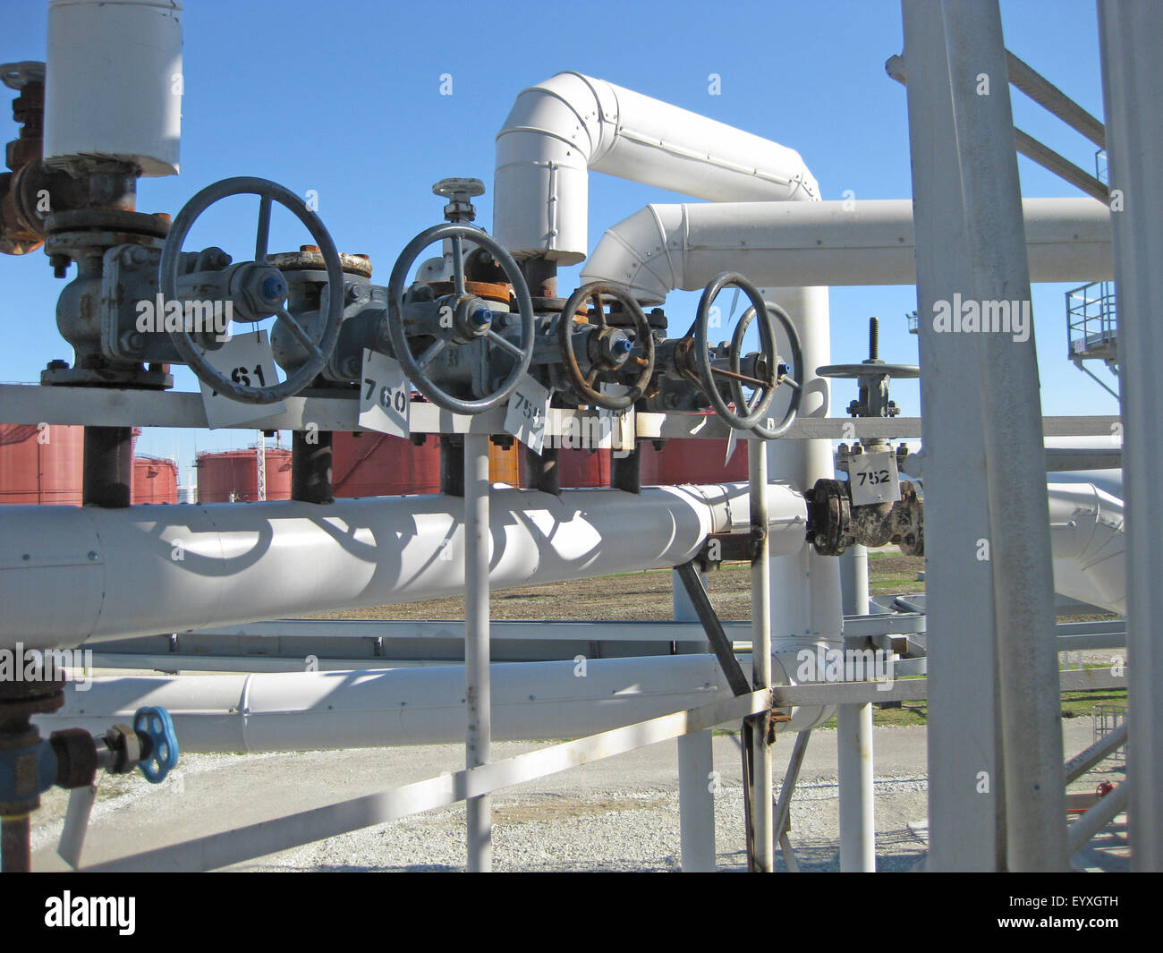 Oil refinery. Equipment for primary oil refining Stock Photo - Alamy