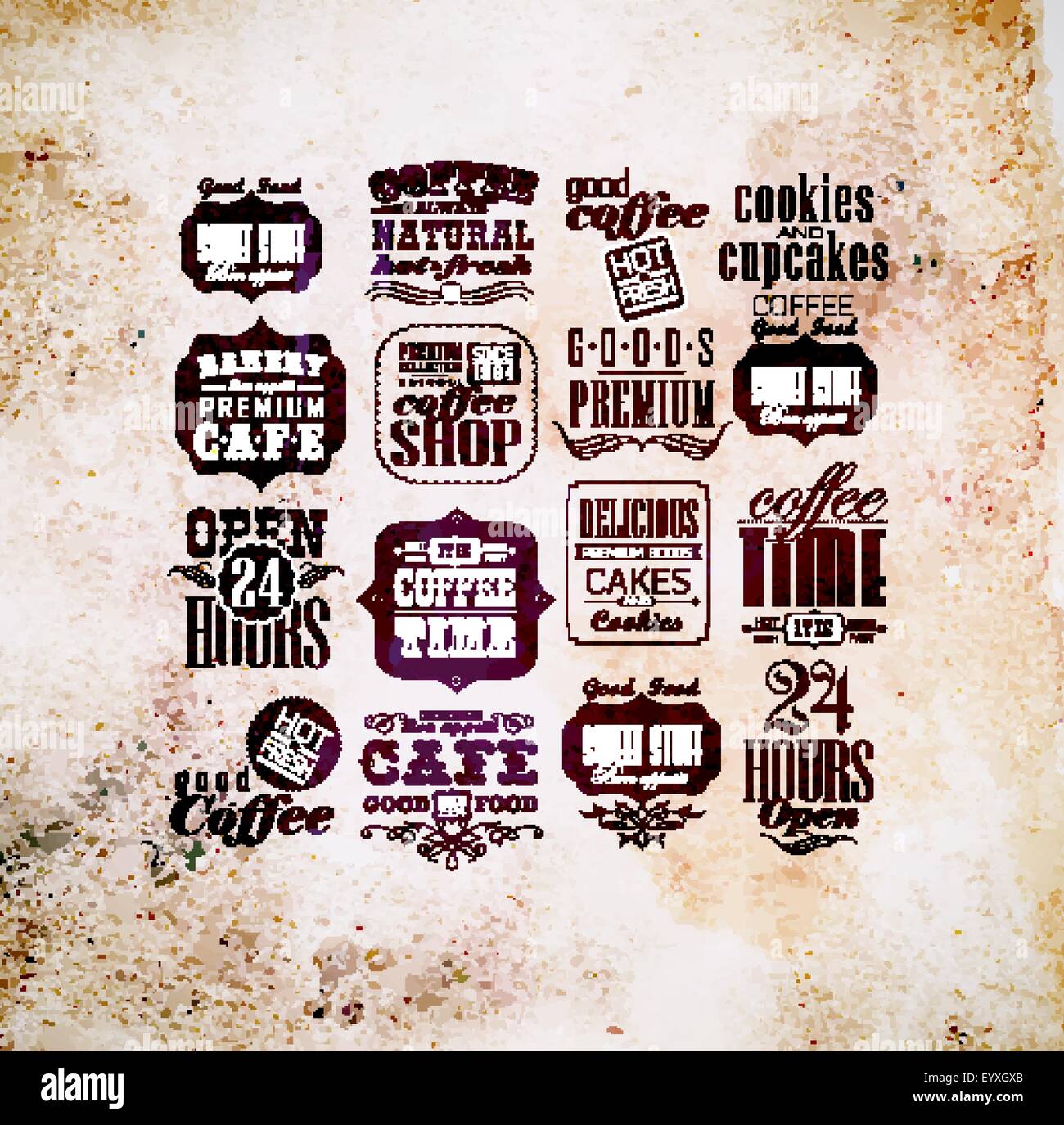 Set Of Vintage Retro Stock Vector Image & Art - Alamy