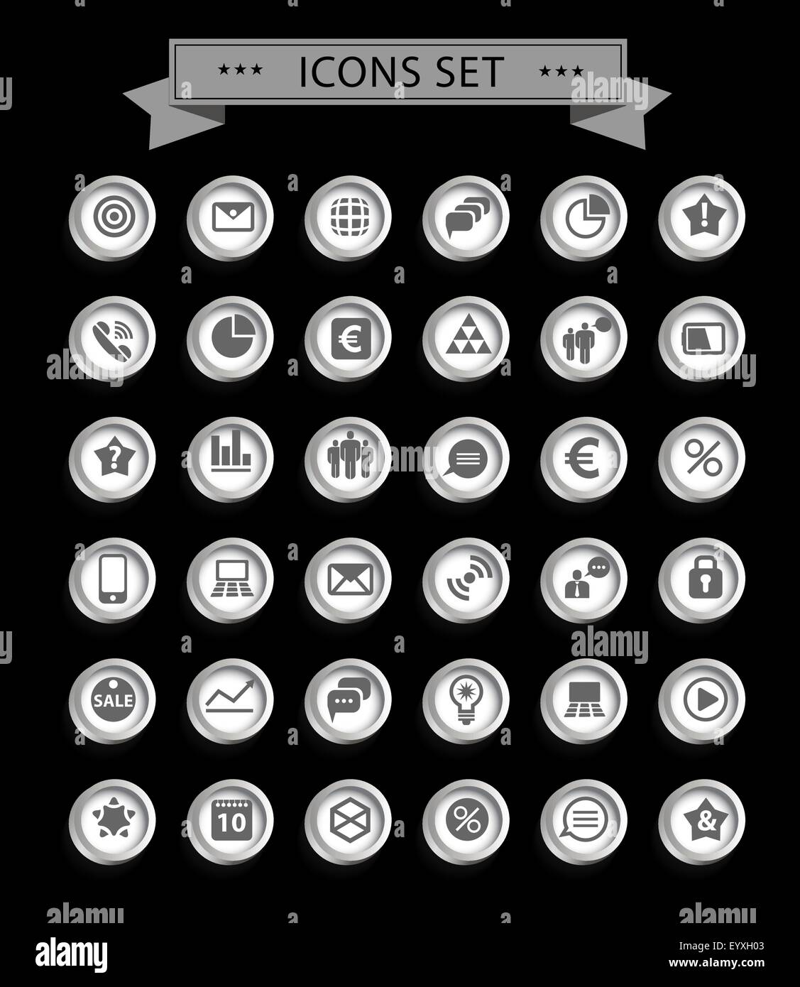 Plat set Stock Vector Images - Alamy