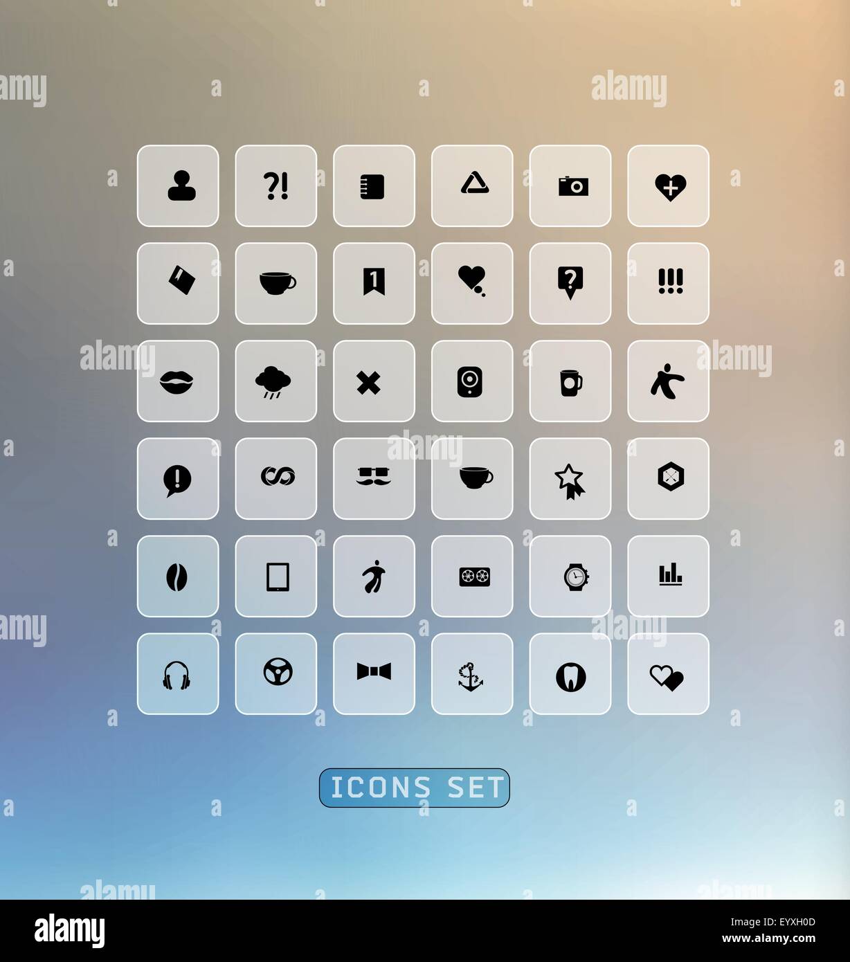 Set of web icons Stock Vector Image & Art - Alamy