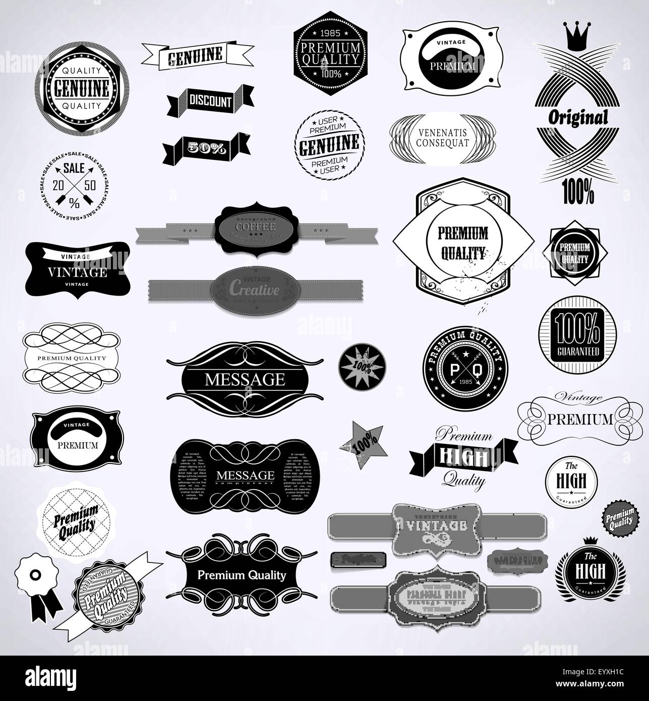 Set of vintage retro labels Stock Vector Image & Art - Alamy