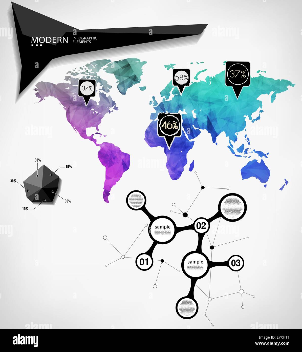 World map card Stock Vector Image & Art - Alamy