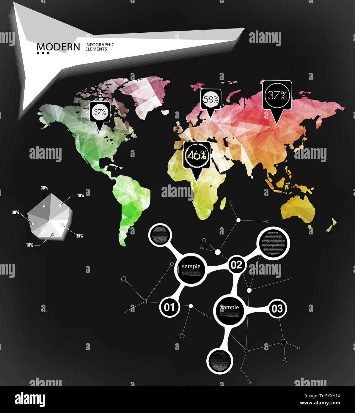 World map card Stock Vector Image & Art - Alamy