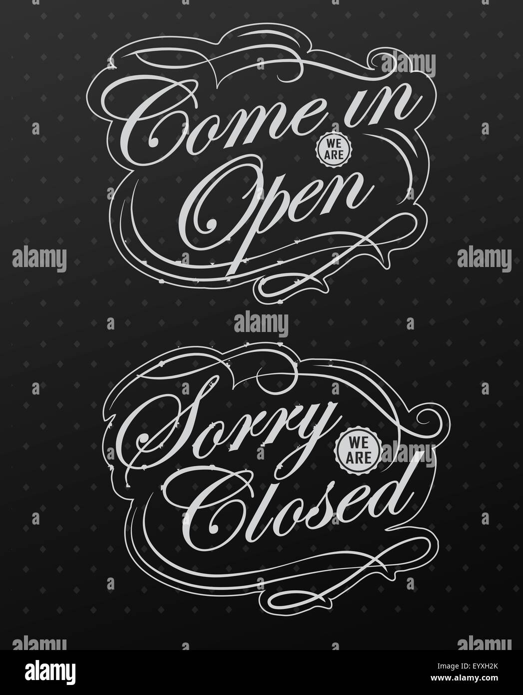 Image of various open and closed business Stock Vector Image & Art - Alamy