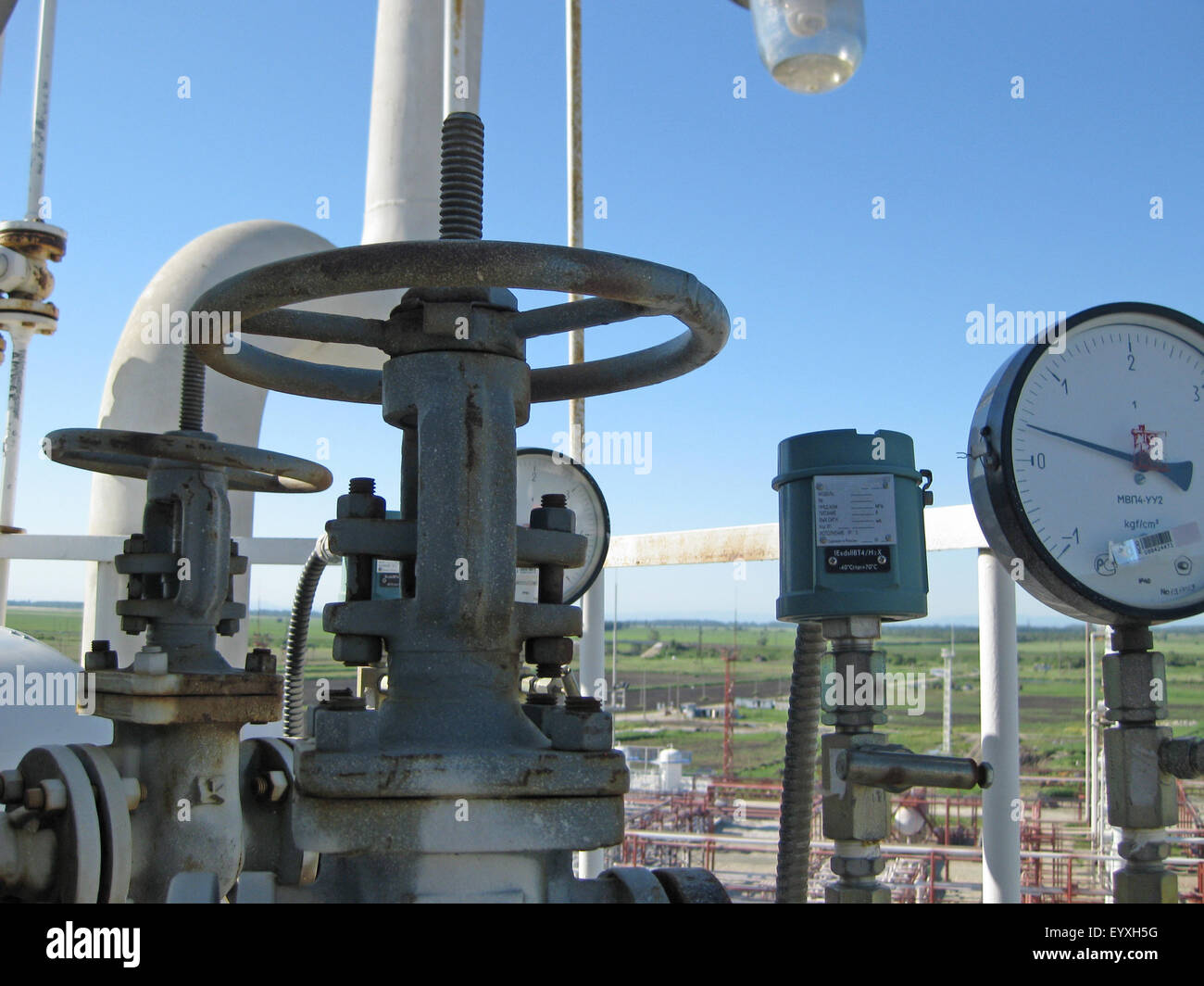 Oil refinery. Equipment for primary oil refining Stock Photo - Alamy