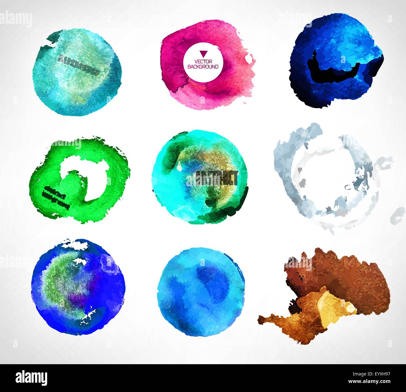 Set of watercolor backgrounds Stock Vector Image & Art - Alamy