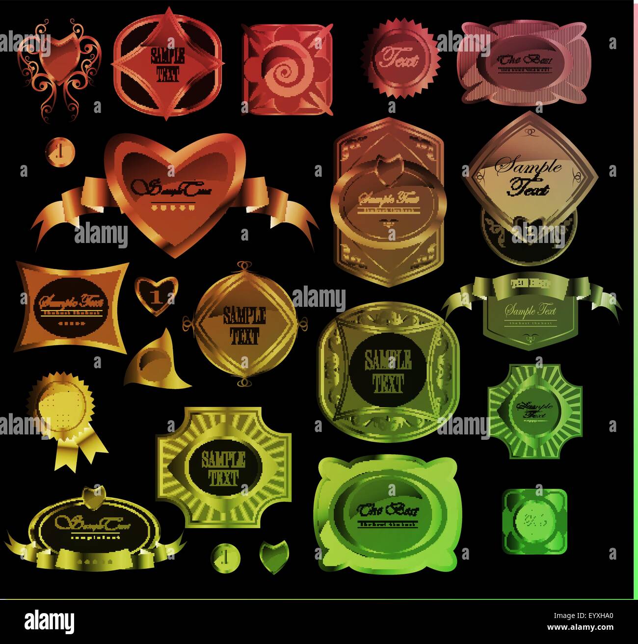 set of white and gold ribbon Stock Vector Image & Art - Alamy