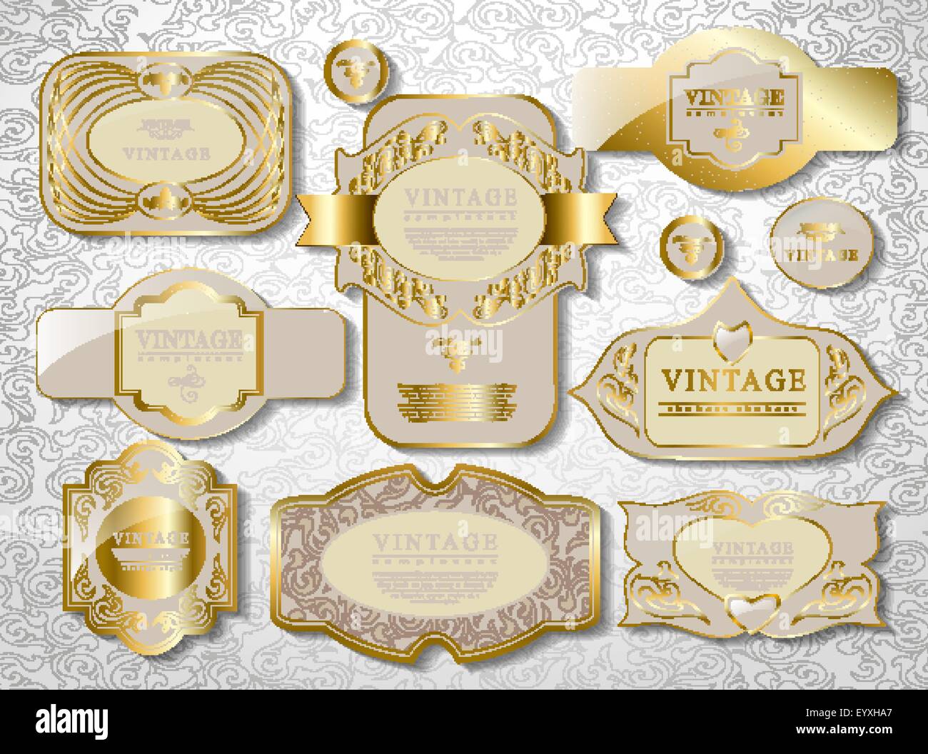 gold card set Stock Vector Image & Art - Alamy
