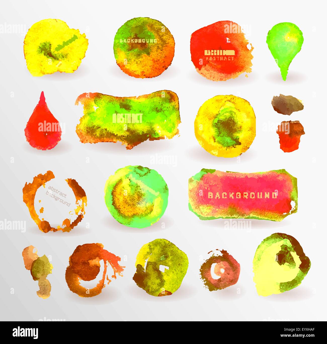 Set of watercolor label, bubble Stock Vector Image & Art - Alamy