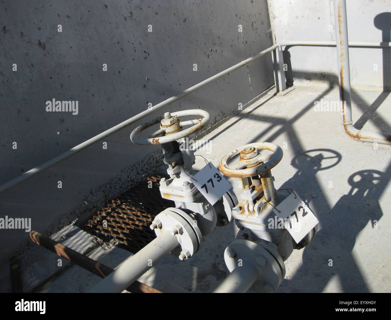 Oil refinery. Equipment for primary oil refining Stock Photo - Alamy