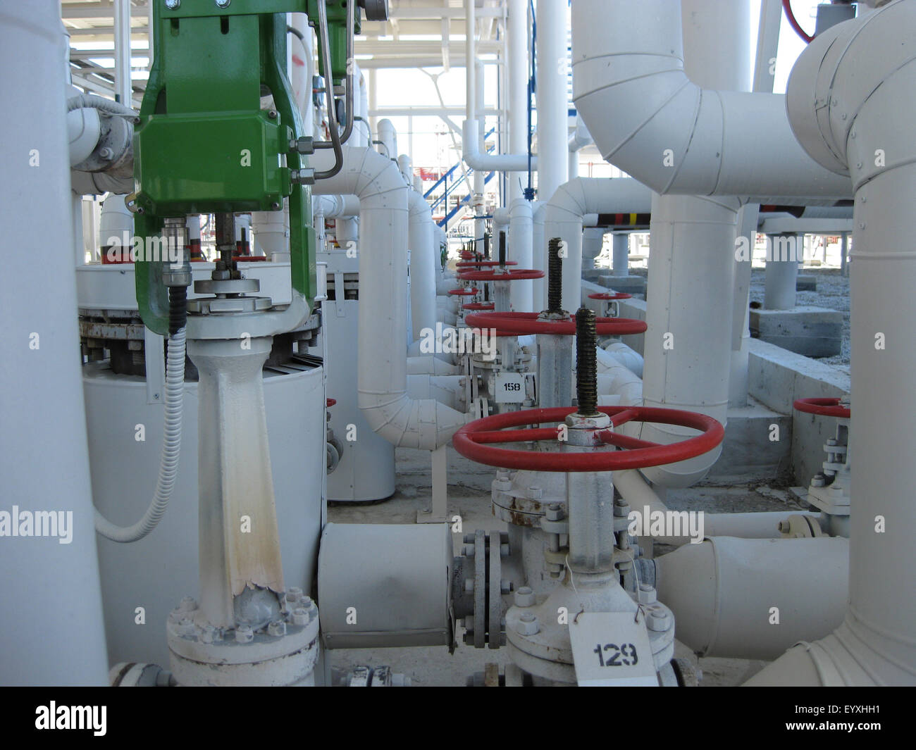 Oil refinery. Equipment for primary oil refining Stock Photo - Alamy