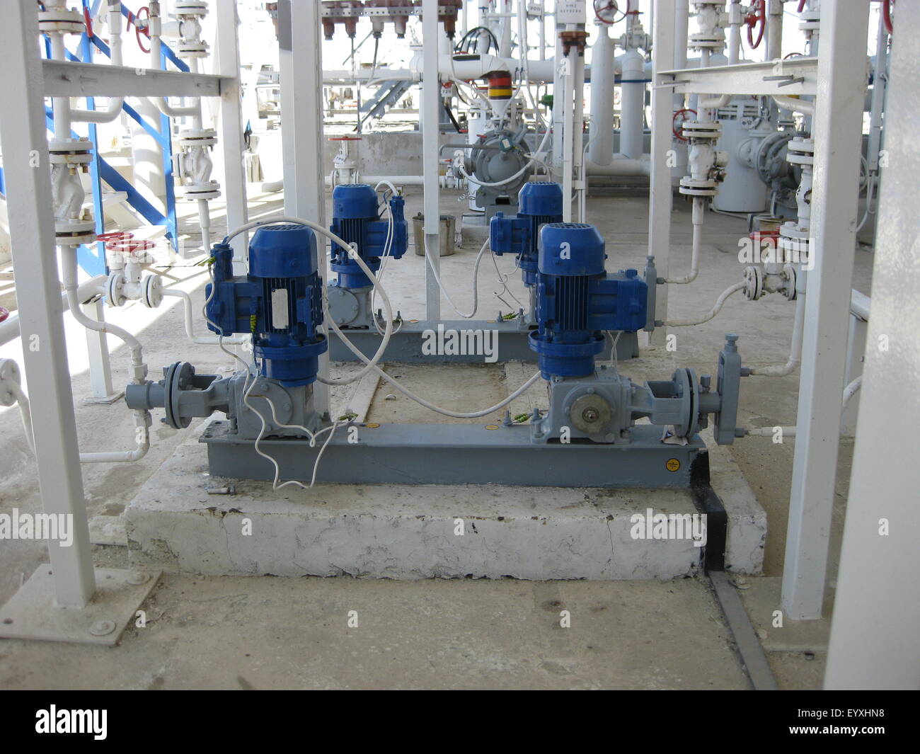 Oil refinery. Equipment for primary oil refining Stock Photo - Alamy