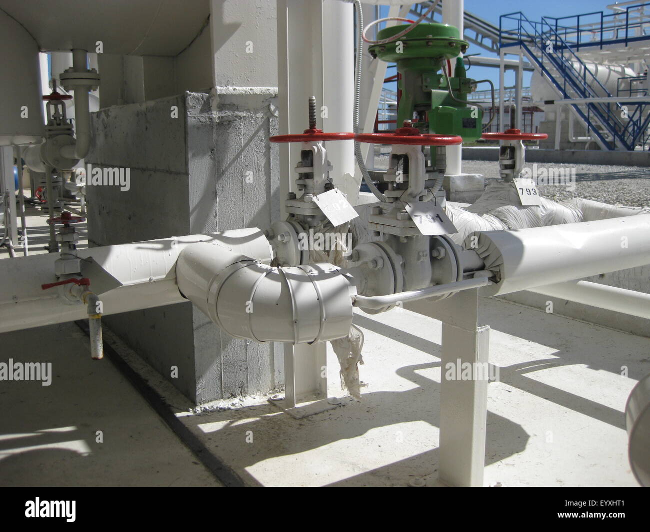 Oil refinery. Equipment for primary oil refining Stock Photo - Alamy