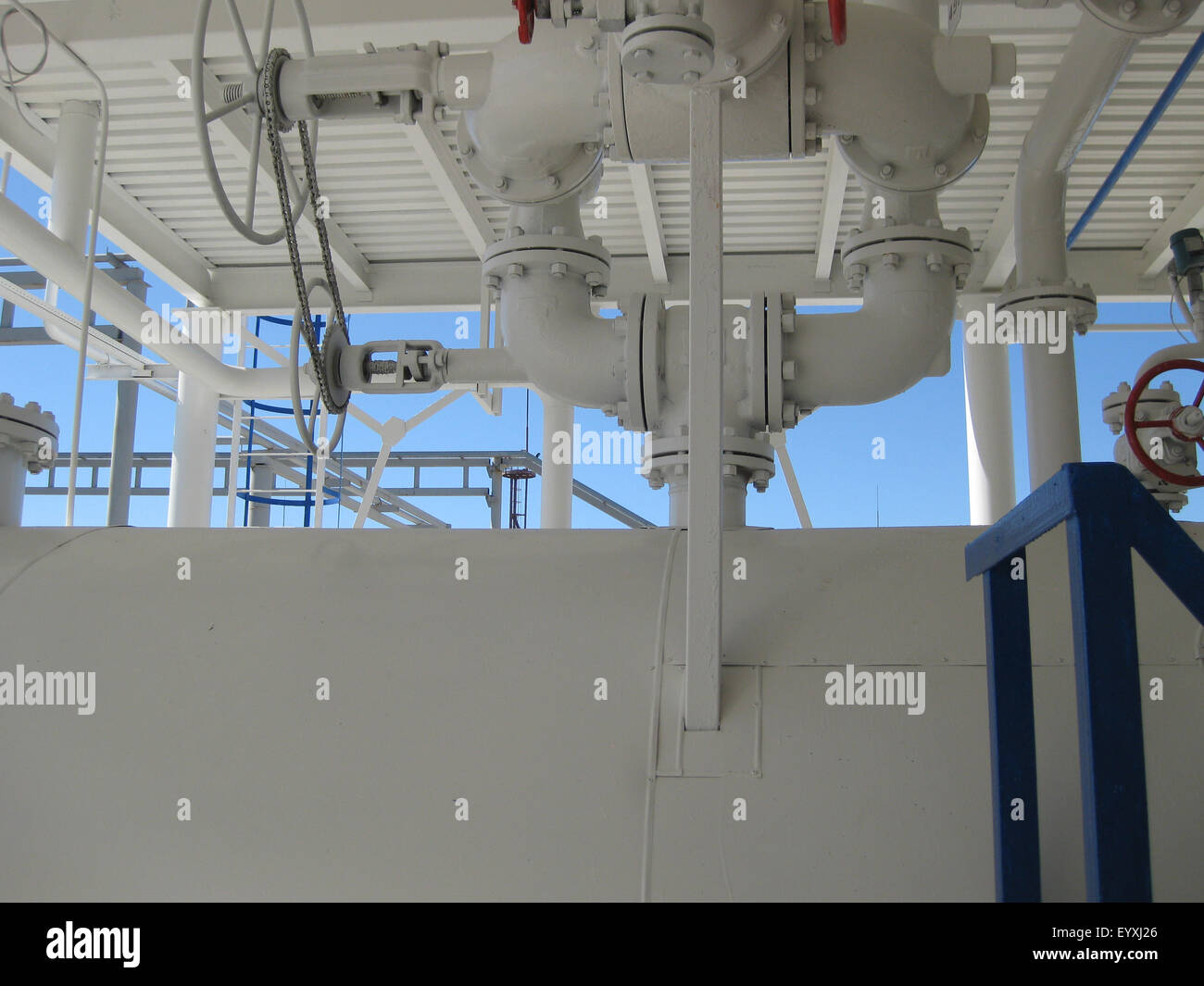 Oil refinery. Equipment for primary oil refining Stock Photo - Alamy