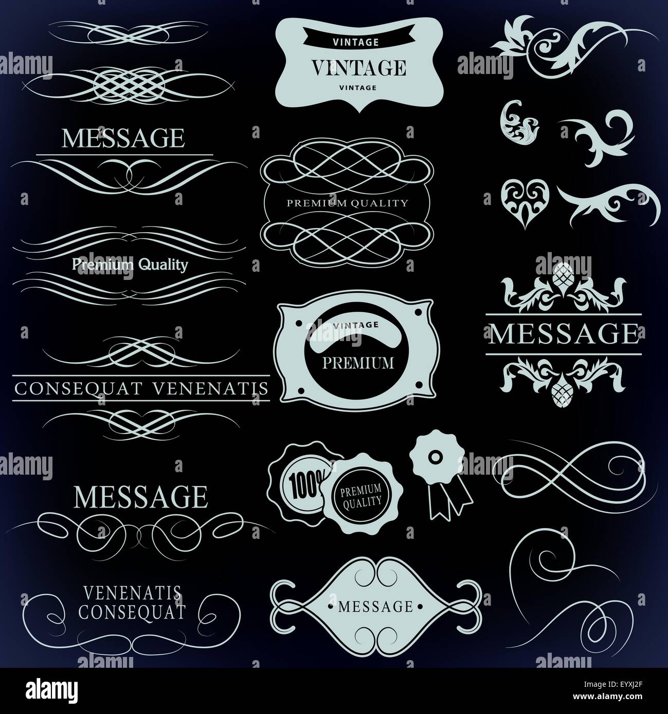 calligraphic design elements Stock Vector Image & Art - Alamy