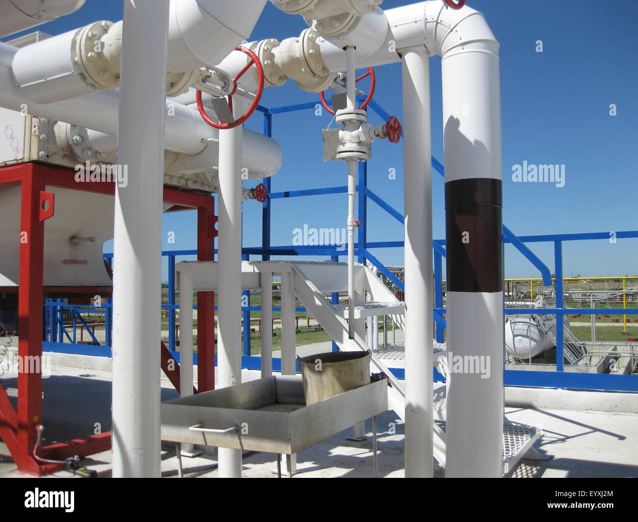 Oil refinery. Equipment for primary oil refining Stock Photo - Alamy