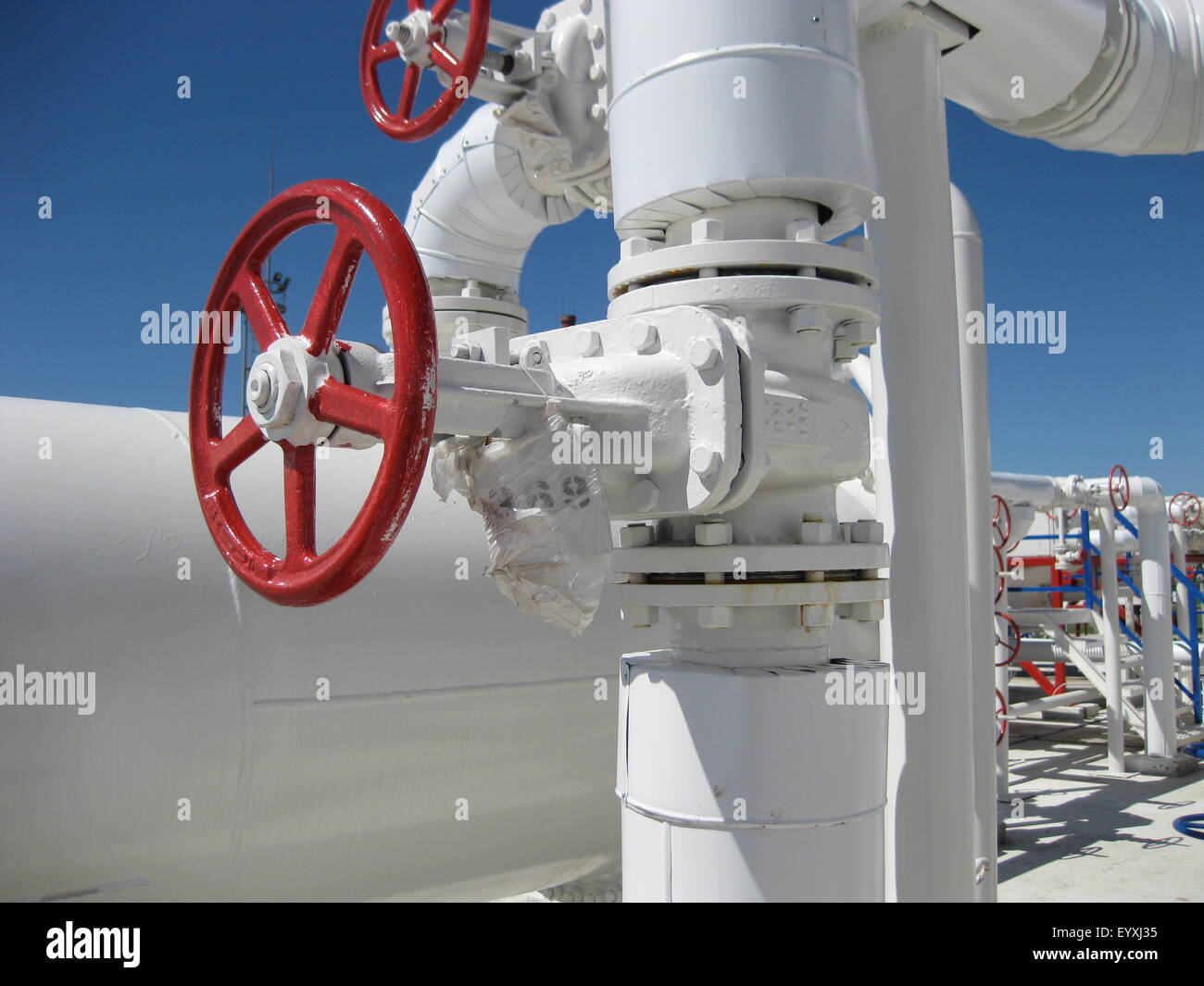 Oil refinery. Equipment for primary oil refining Stock Photo - Alamy